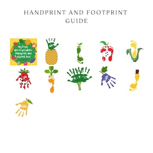 Footprint and Handprint Fruits and Vegetables, Learning About Fruits ...