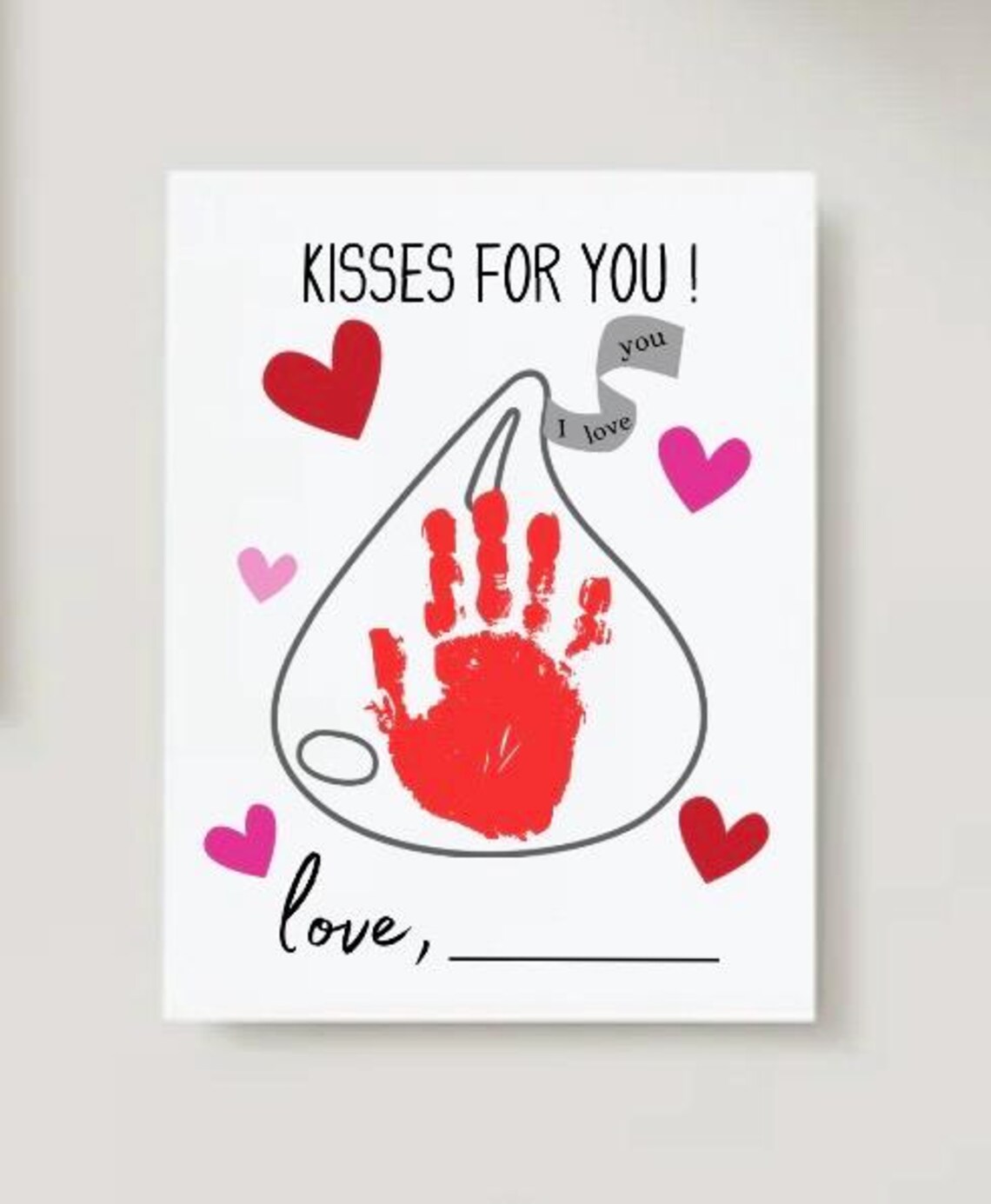 Valentines Day Handprint DIY Art Craft, Valentines Handprint Art Craft ...