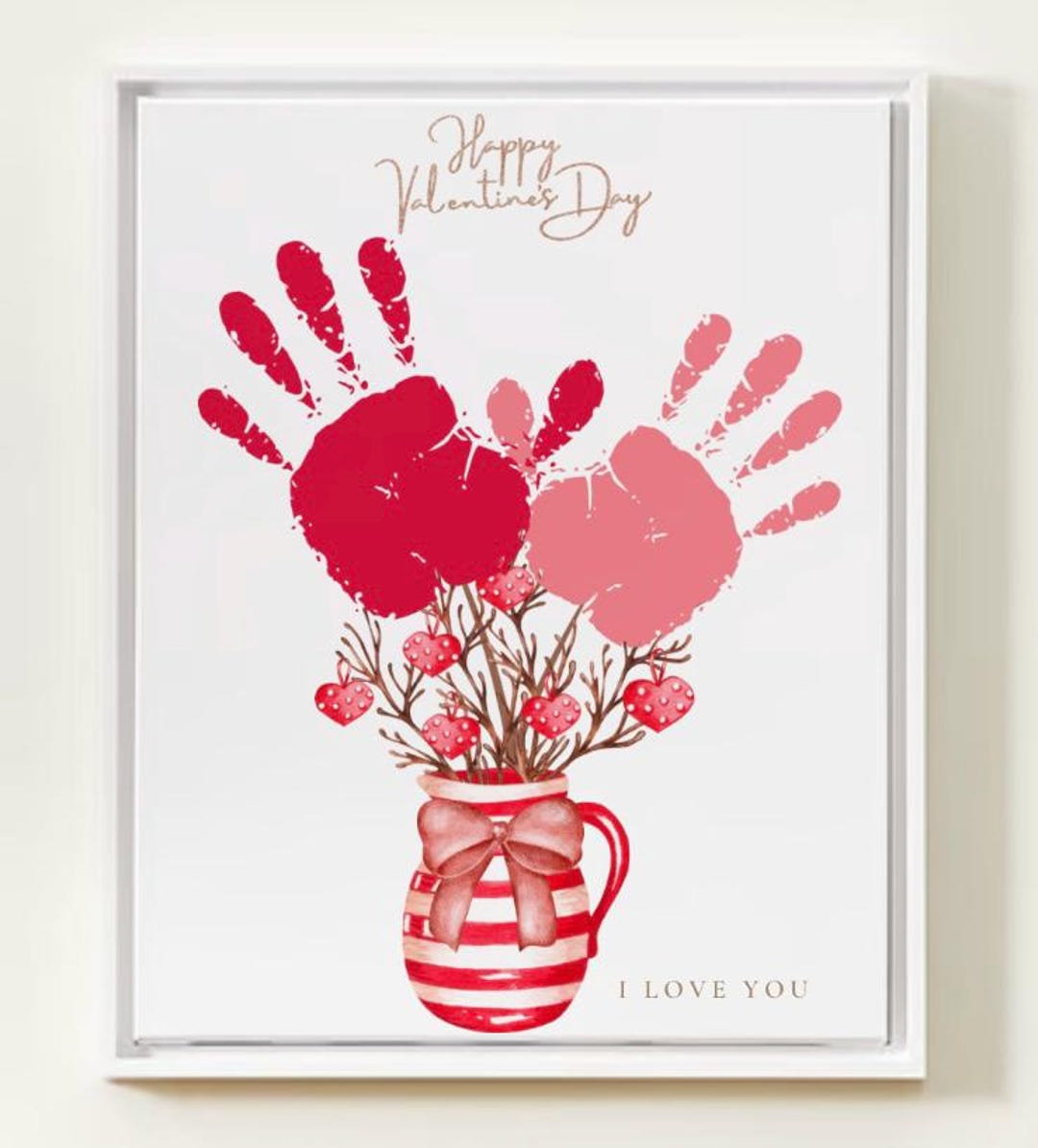 Valentines Day Handprints Craft, Valentine's Day Flower Handprint Art ...