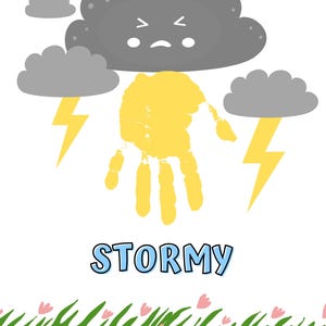 Weather Handprints Book, Handprint Art Craft, Kindergarten, Toddler ...