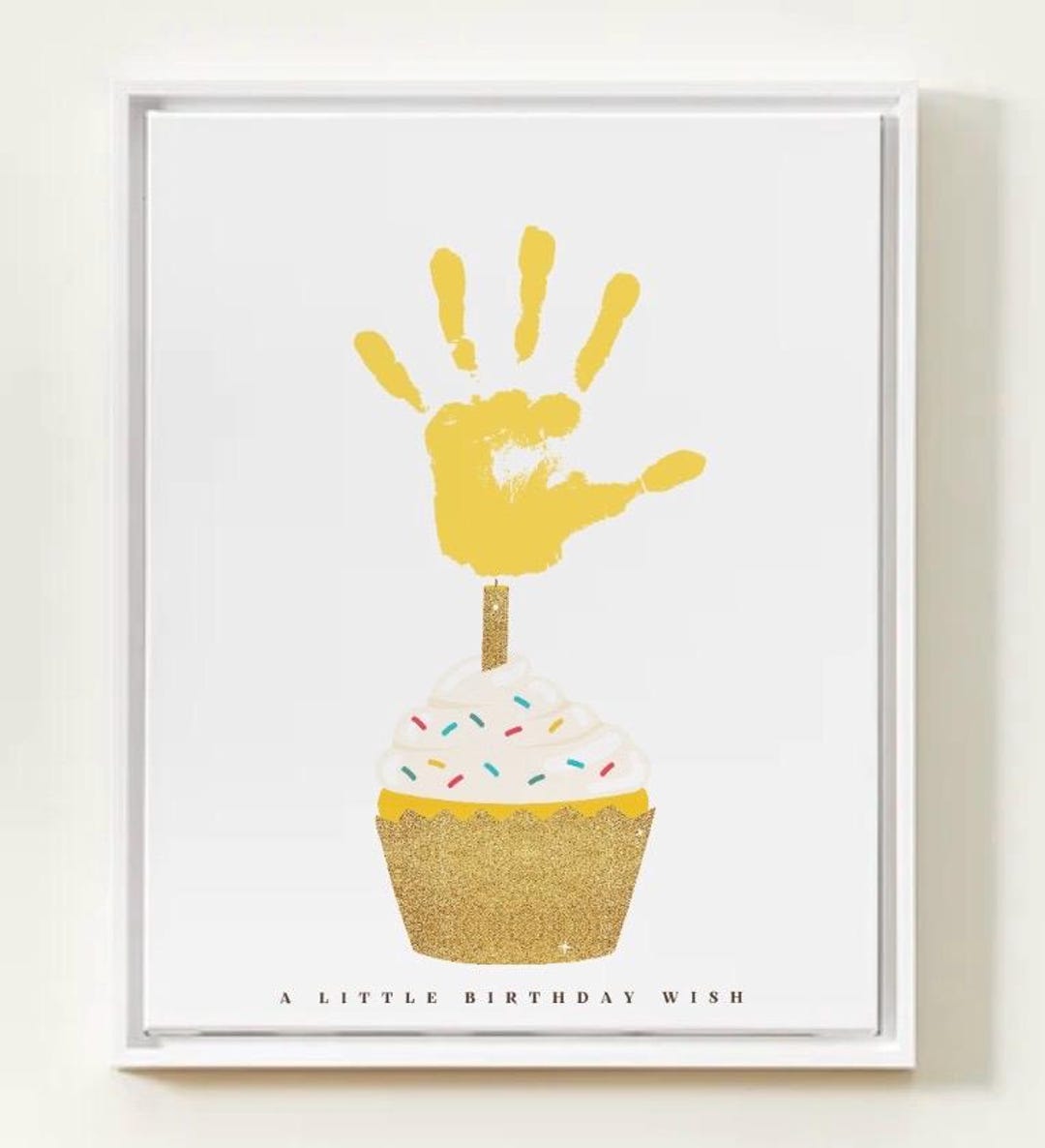 Happy Birthday Cupcake Handprint Craft, Birthday DIY Handprint Card ...