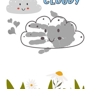 Weather Handprints Book, Handprint Art Craft, Kindergarten, Toddler ...