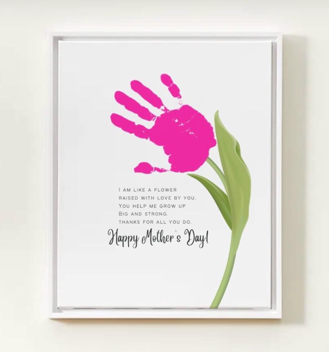 Mothers Day Handprint Flower, Mother’s Day Handprint Poem, Handprint ...