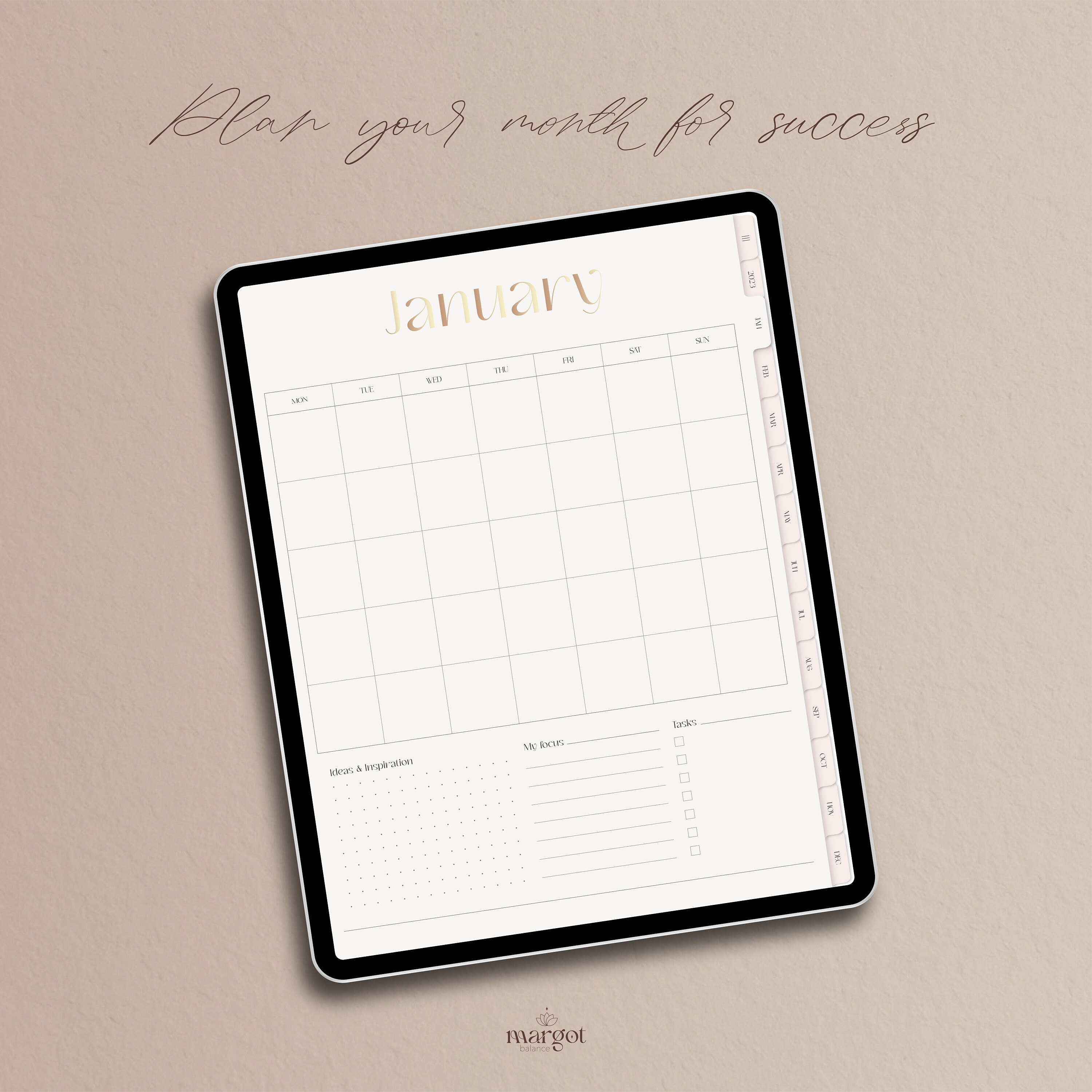 Undated Digital Planner | Goodnotes Notability iPad Digital Planner ...