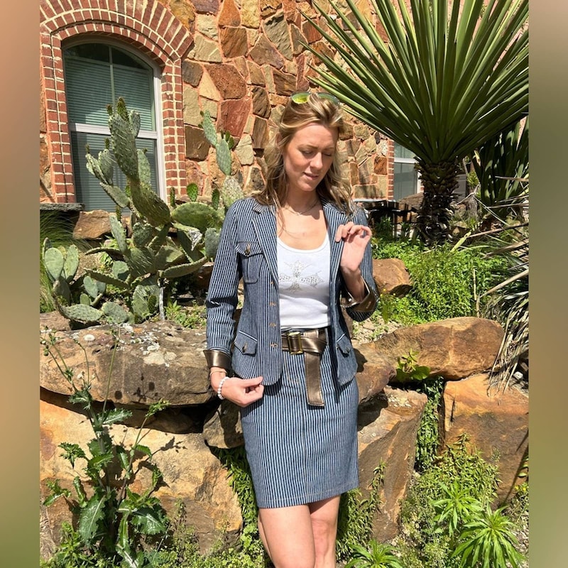 Denim 2 Piece Skirt Set - Etsy