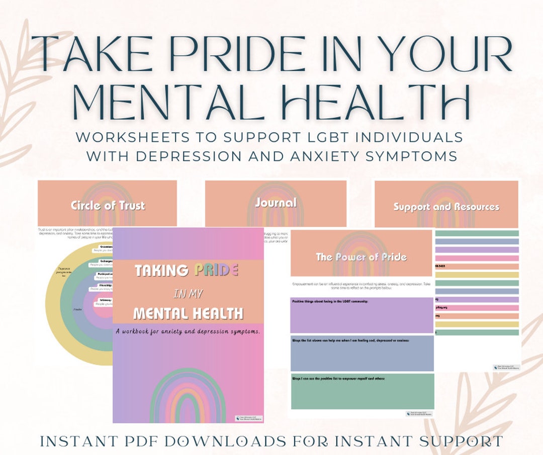 Taking Pride in My Mental Health: Worksheets to Support LGBT - Etsy