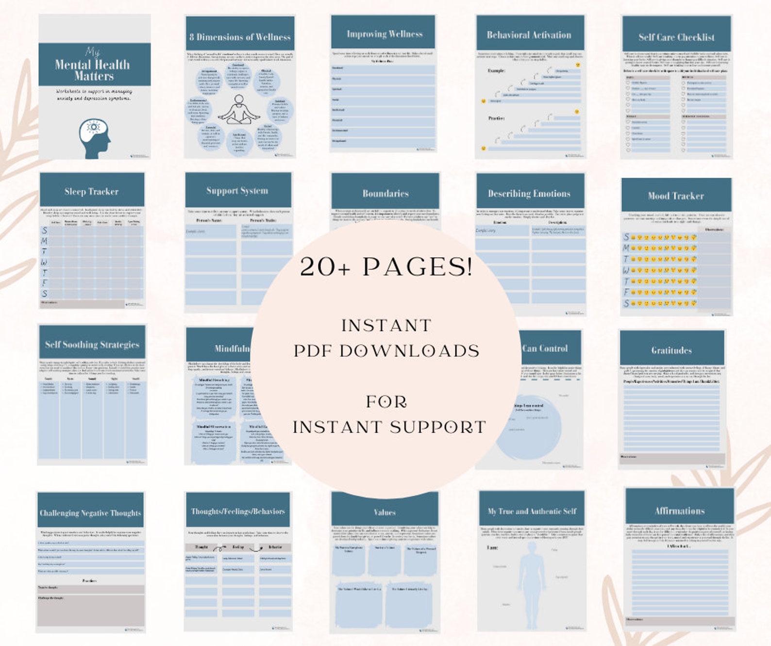 Mental Health Matters: Worksheets to Support With Depression and ...