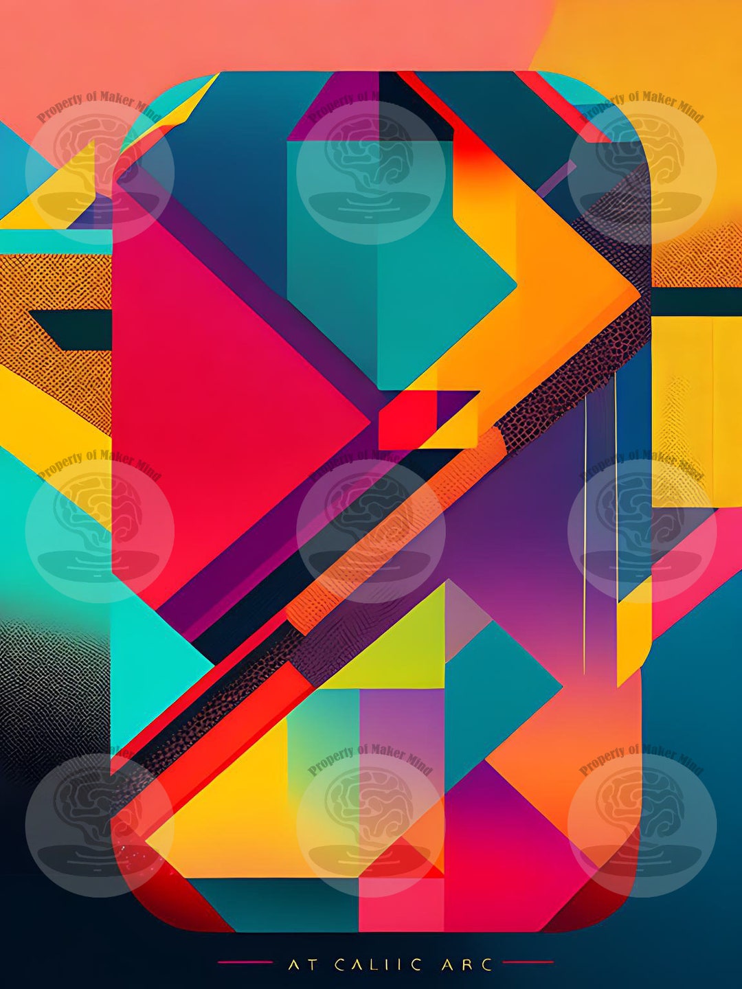 Retro Abstract Print 3 - Etsy