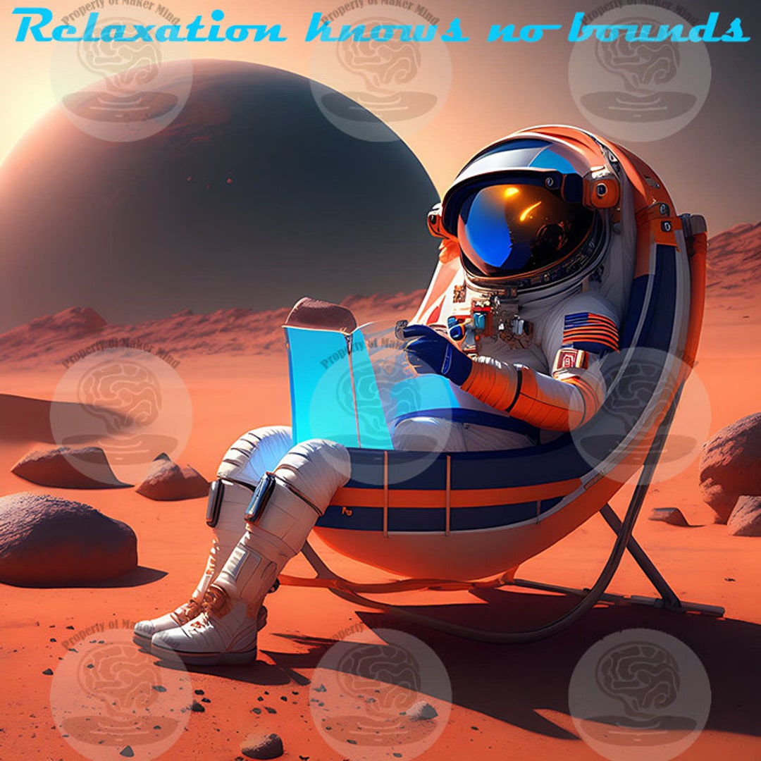 Relaxing on Mars Print 1 - Etsy