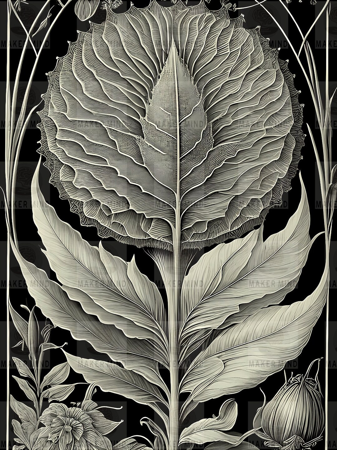Vintage Leaves Print 5 - Etsy
