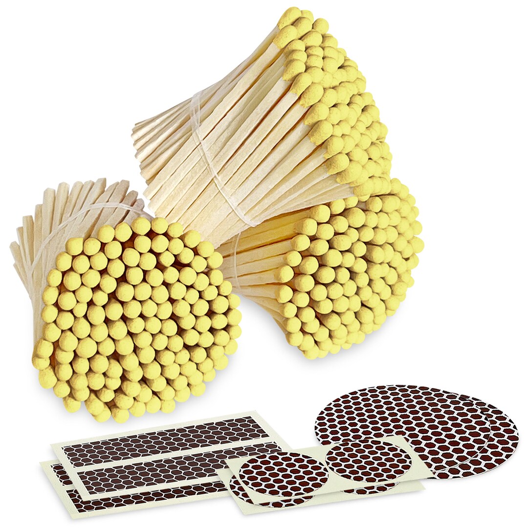 2" Matches - 300 Count of Yellow (striking Stickers Included) - Etsy