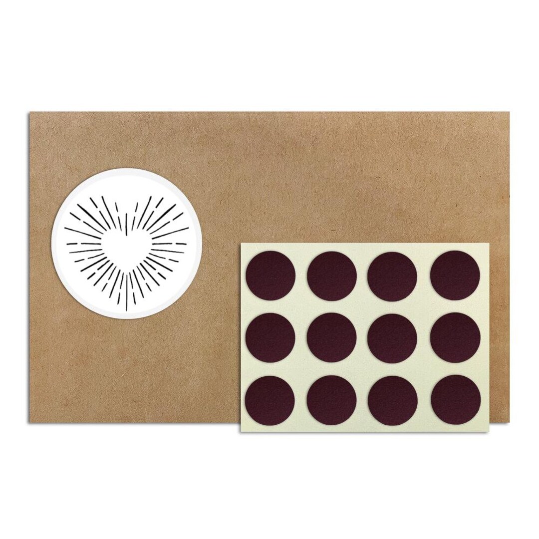 Set of .5” Circle Match Striker Stickers – Brown Pattern Pre-cut Match ...
