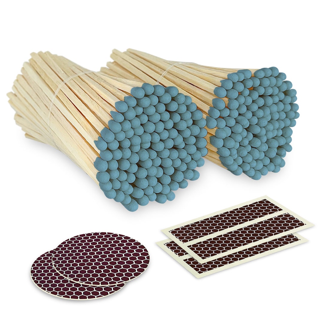 4" Matches - 200 Count of Steel Blue (striking Stickers Included) - Etsy