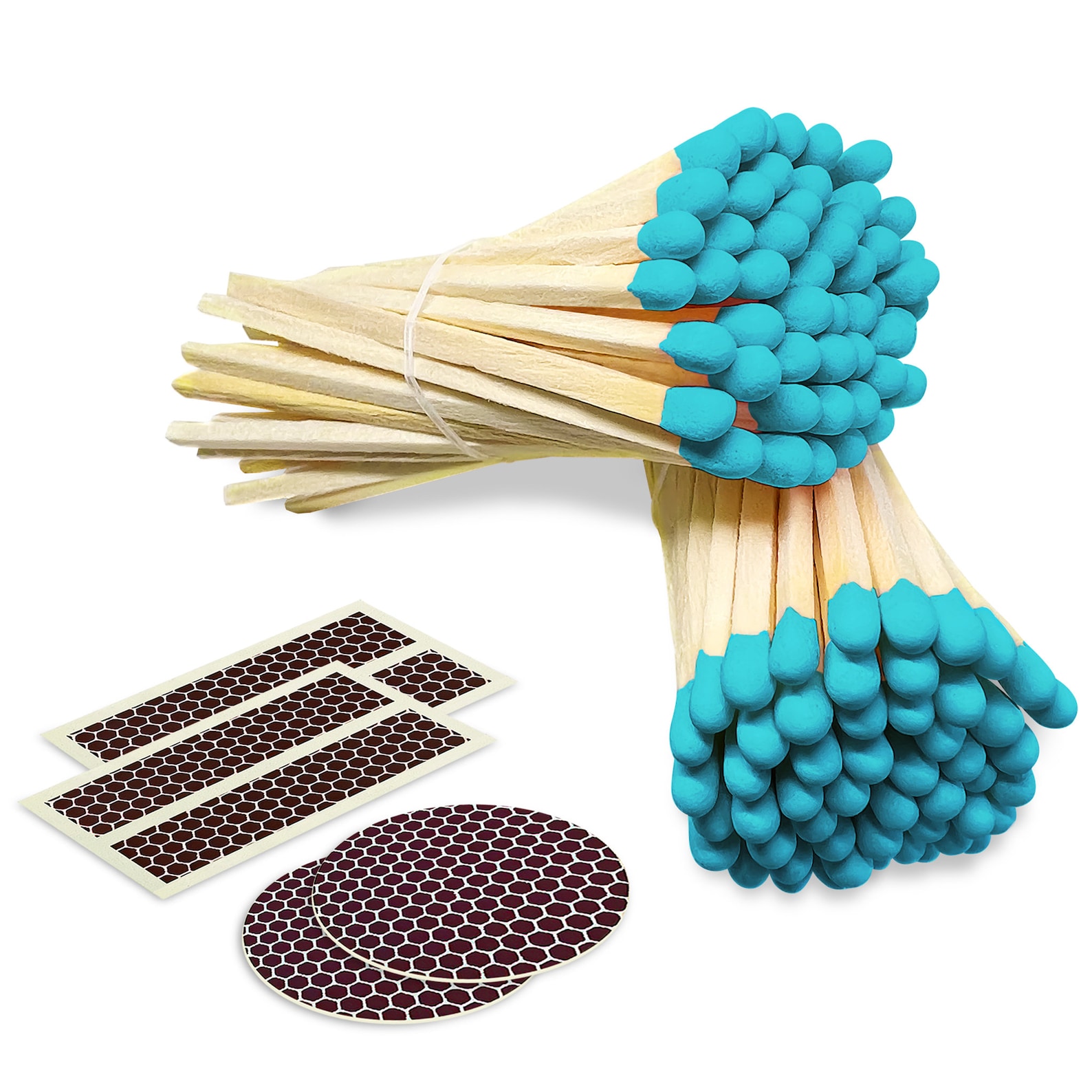 4" Matches - 100 Count of Light Blue (striking Stickers Included) - Etsy