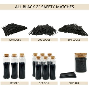 2" Matches - 200 Count of All Black (striking Stickers Included) - Etsy