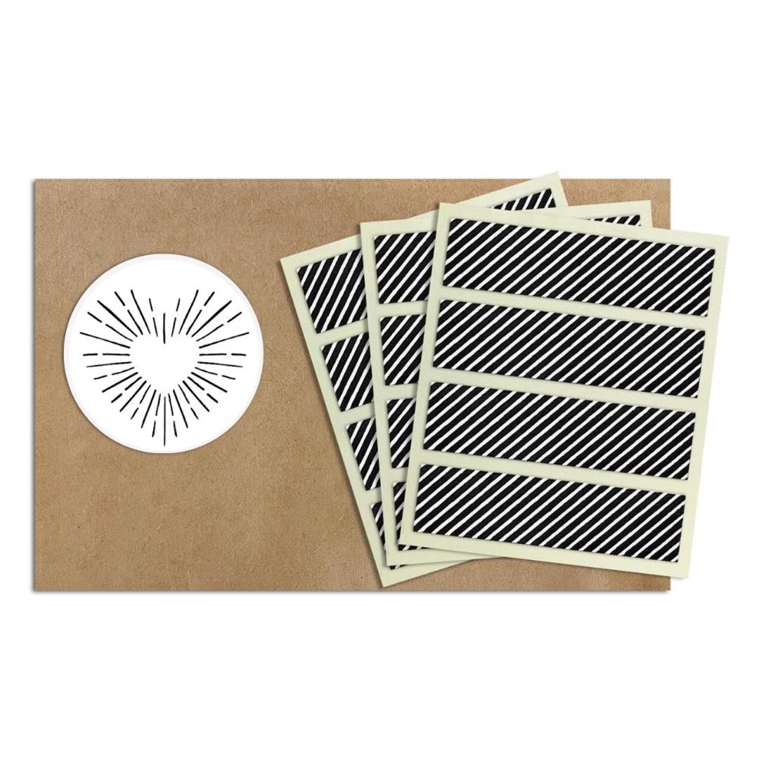 Set of 2"x.5" Black Stripes Match Striker Stickers Black Pattern Pre ...