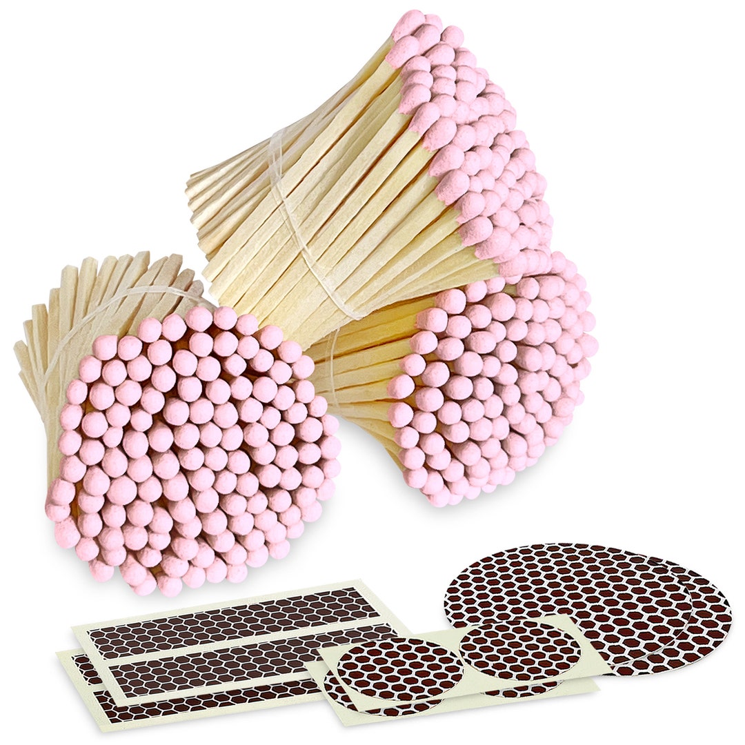 2" Matches - 300 Count of Light Pink (striking Stickers Included) - Etsy