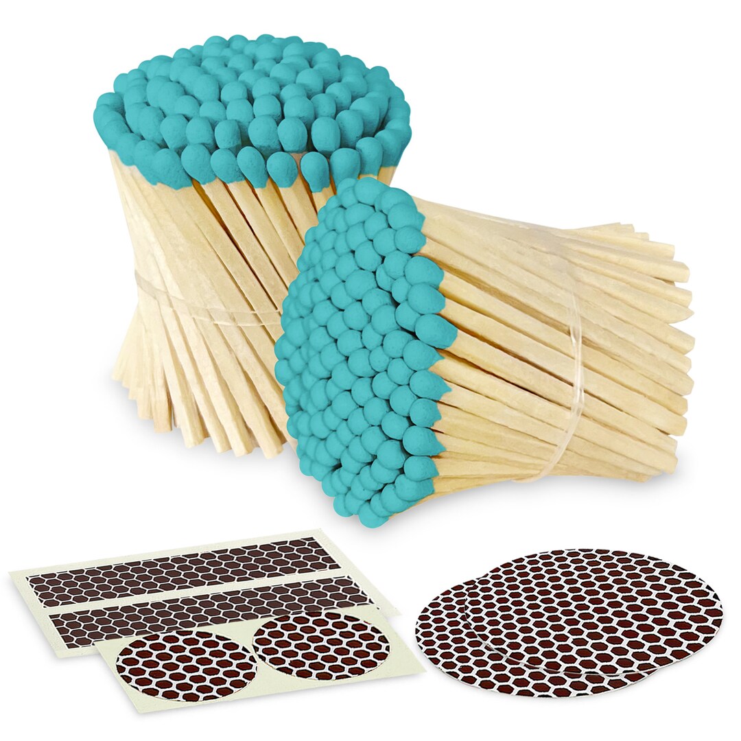 2" Matches - 200 Count of Turquoise (striking Stickers Included) - Etsy
