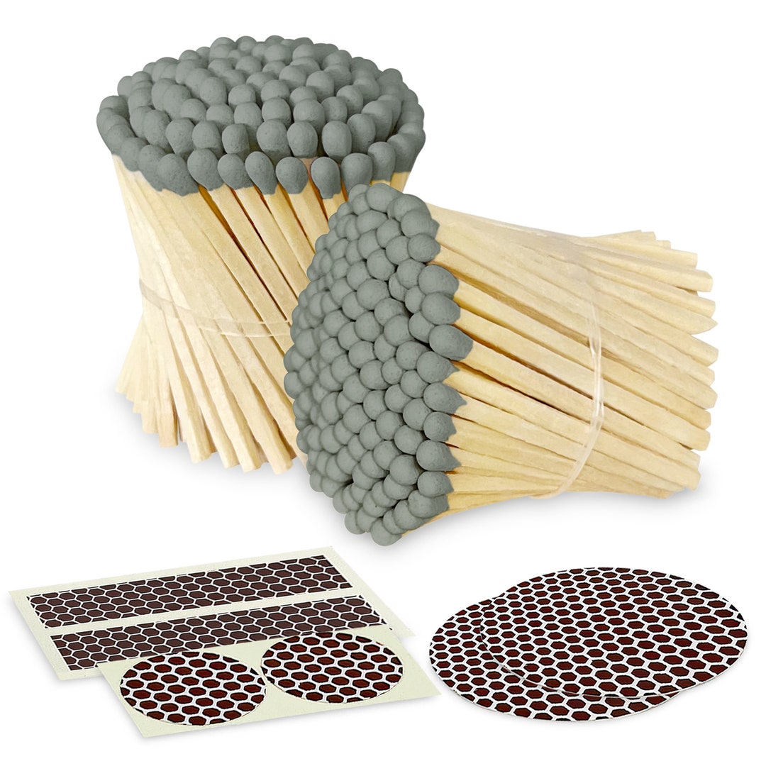 2" Matches - 200 Count of Gray (striking Stickers Included) - Etsy