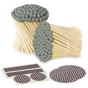 2" Matches - 200 Count of Gray (striking Stickers Included) - Etsy