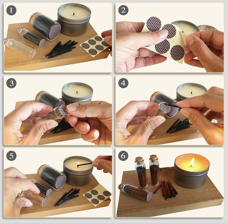 Set of .75” Circle Match Striker Stickers – Bumble Pattern Pre-cut ...