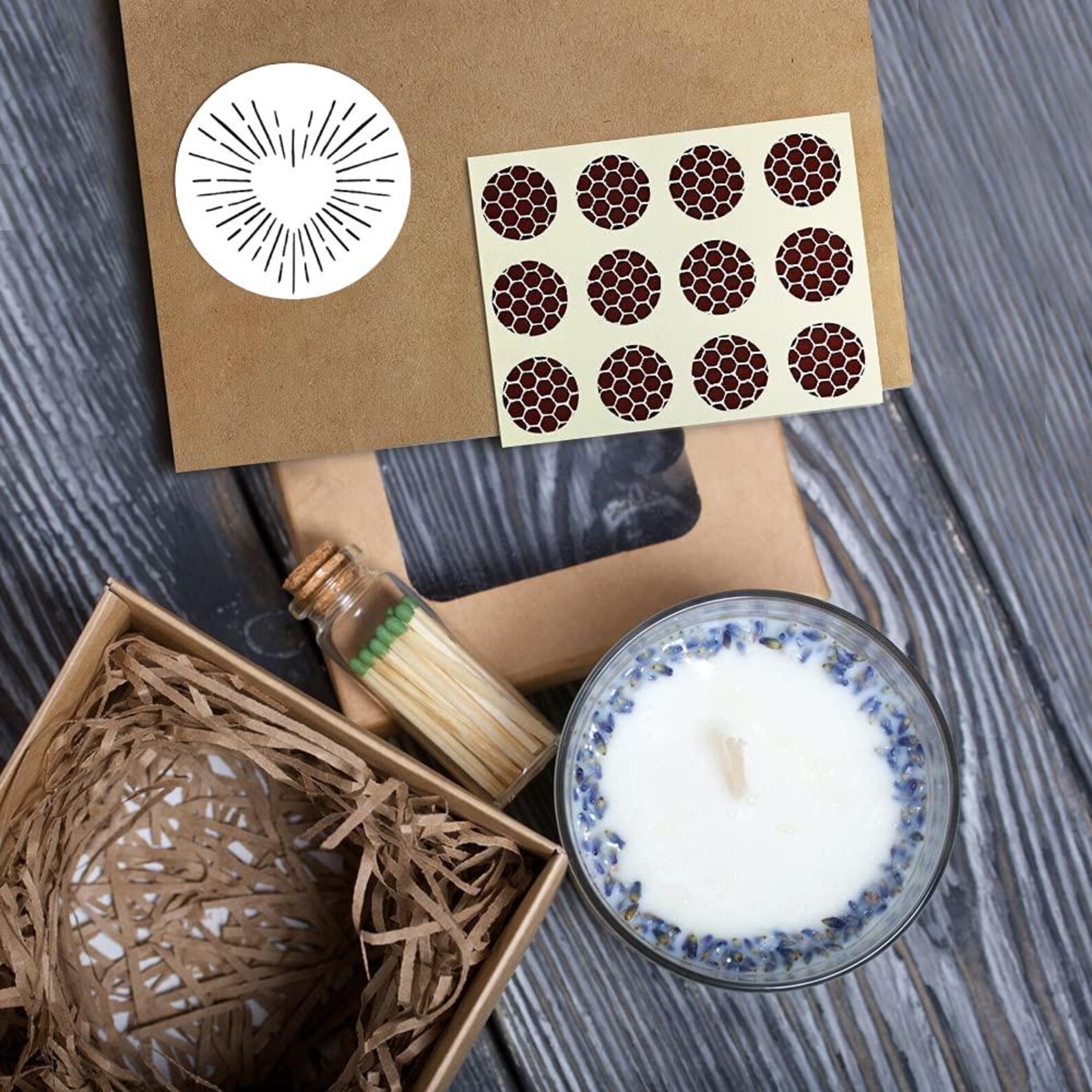 Set of .75” Circle Match Striker Stickers – Bumble Pattern Pre-cut ...