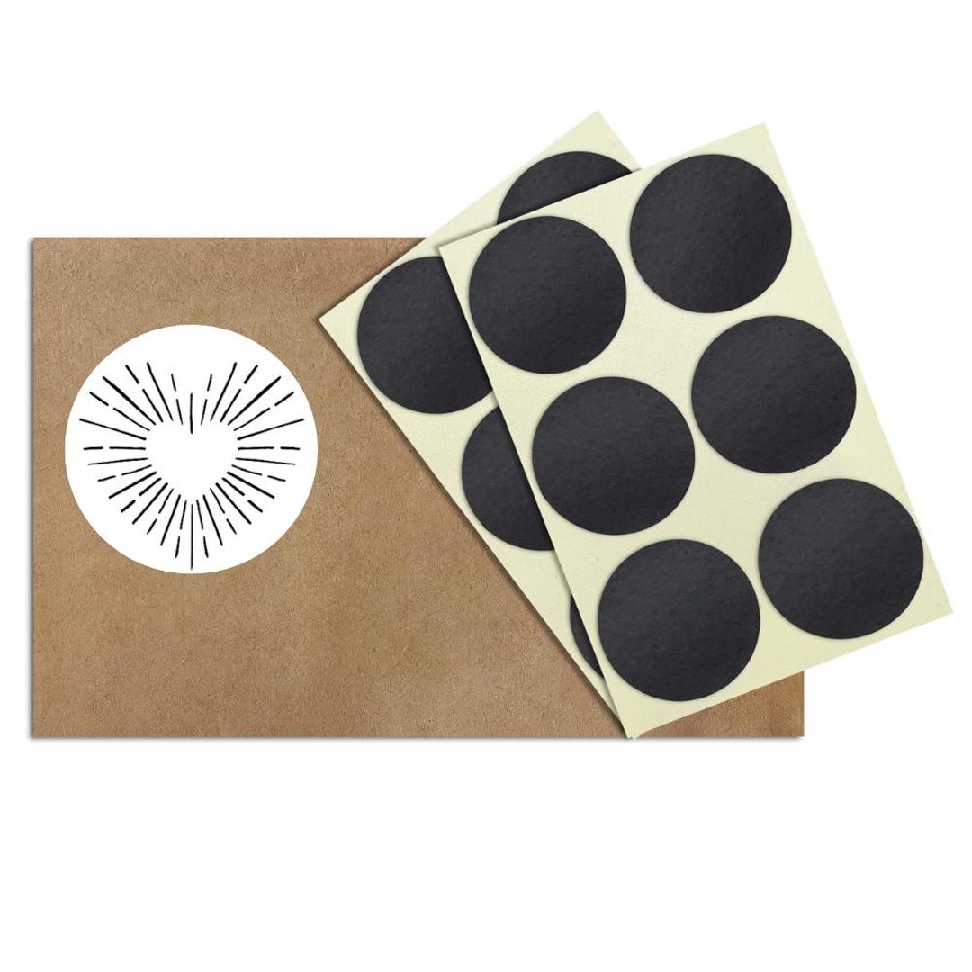 Set of 1” Circle Match Striker Stickers – Charcoal Pattern Pre-cut ...