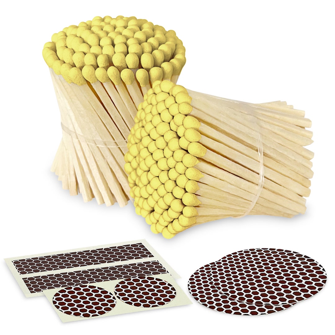 2" Matches - 200 Count of Yellow (striking Stickers Included) - Etsy