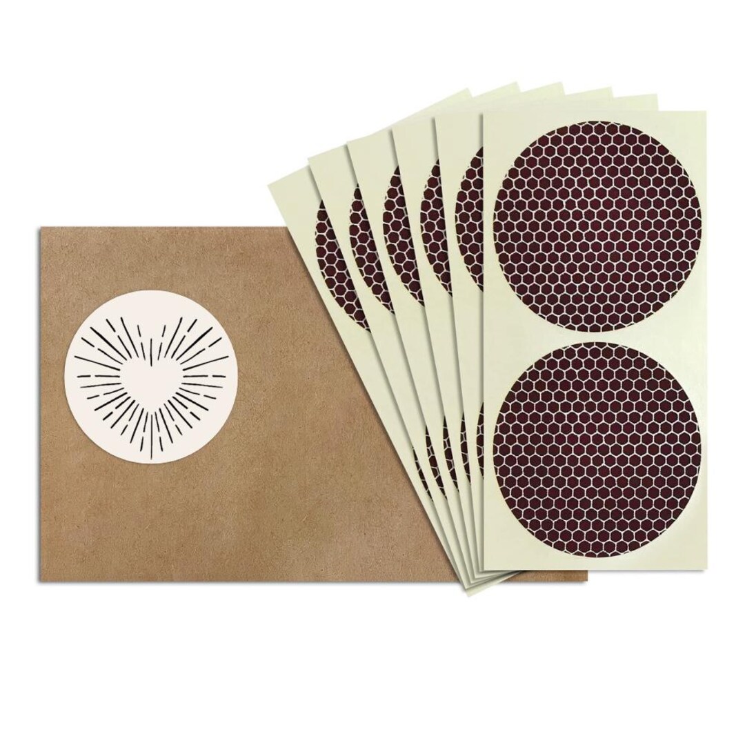 Set of 2” Circle Match Striker Stickers – Bumble Pattern Pre-cut Match ...