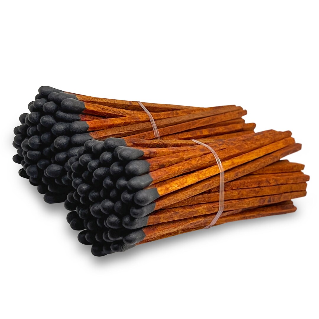 4" Matches - 100 Count of Espresso Style (striking Stickers Included ...
