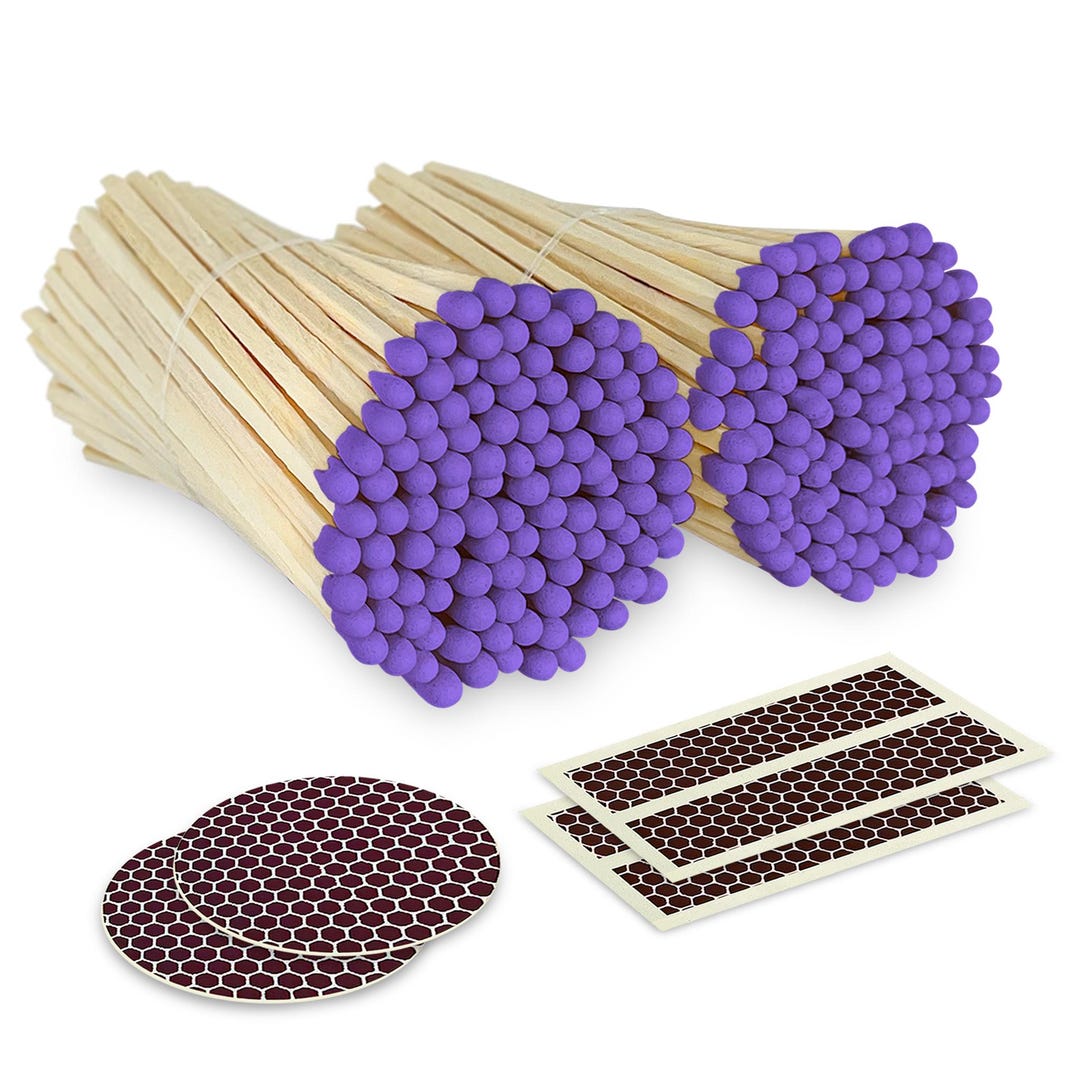 4" Matches - 200 Count of Purple (striking Stickers Included) - Etsy