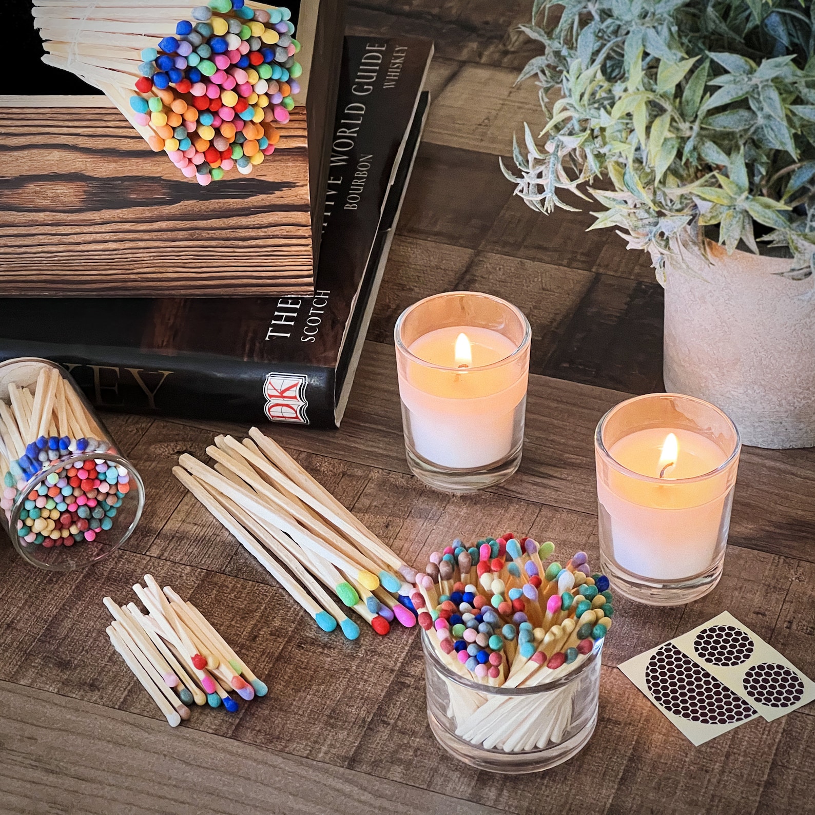 4 Matches 200 Count of Bright Rainbow striking Stickers Included - Etsy