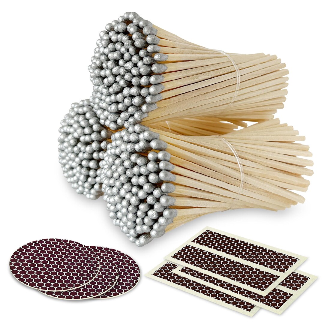 4" Matches - 300 Count of Silver (striking Stickers Included) - Etsy