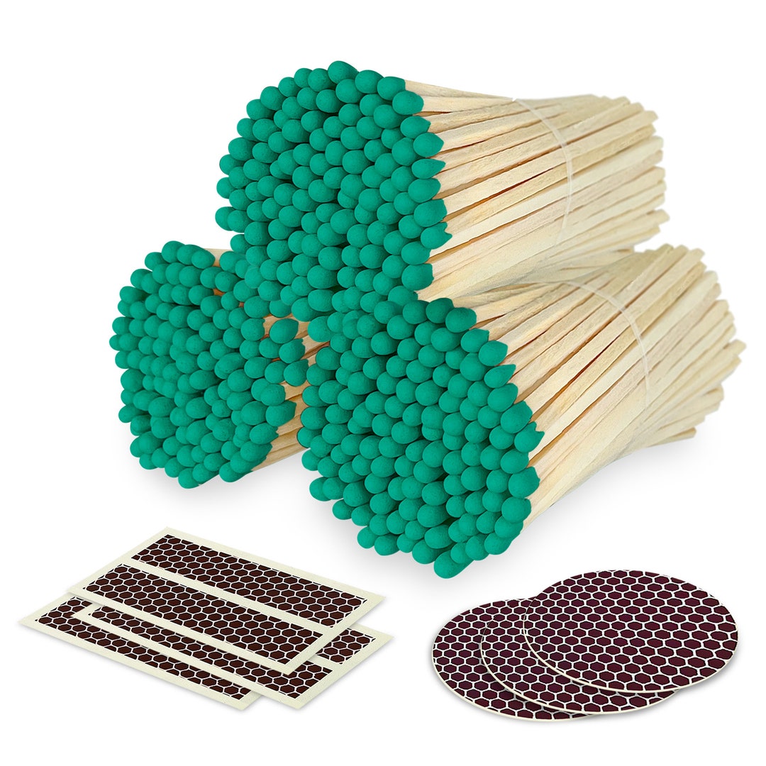 4" Matches - 300 Count of Turquoise (striking Stickers Included) - Etsy