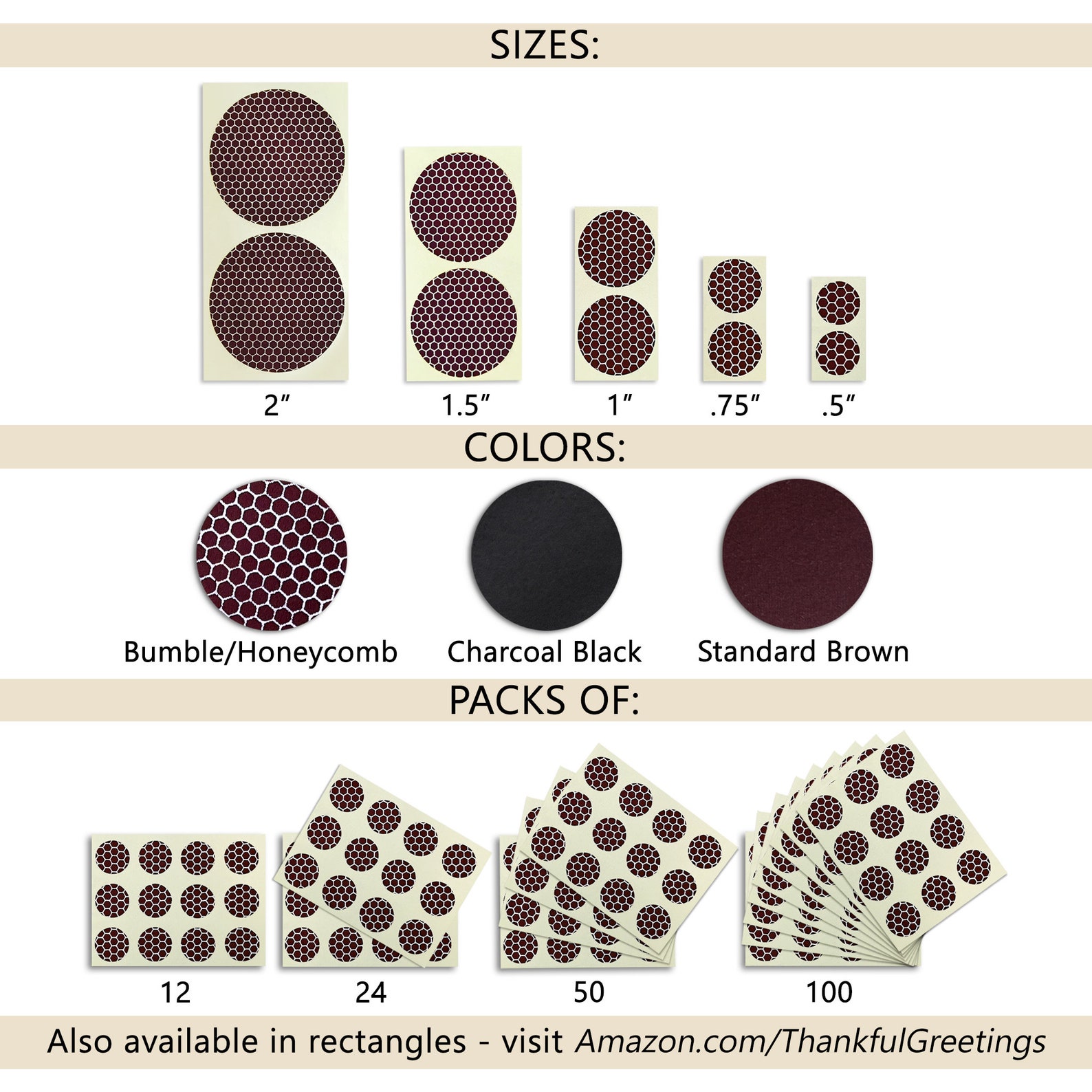 Set of .75” Circle Match Striker Stickers – Bumble Pattern Pre-cut ...