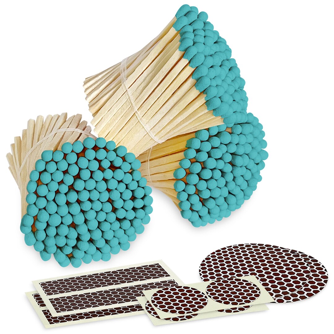 2" Matches - 300 Count of Turquoise (striking Stickers Included) - Etsy