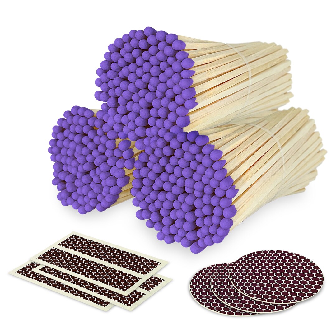 4" Matches - 300 Count of Purple (striking Stickers Included) - Etsy