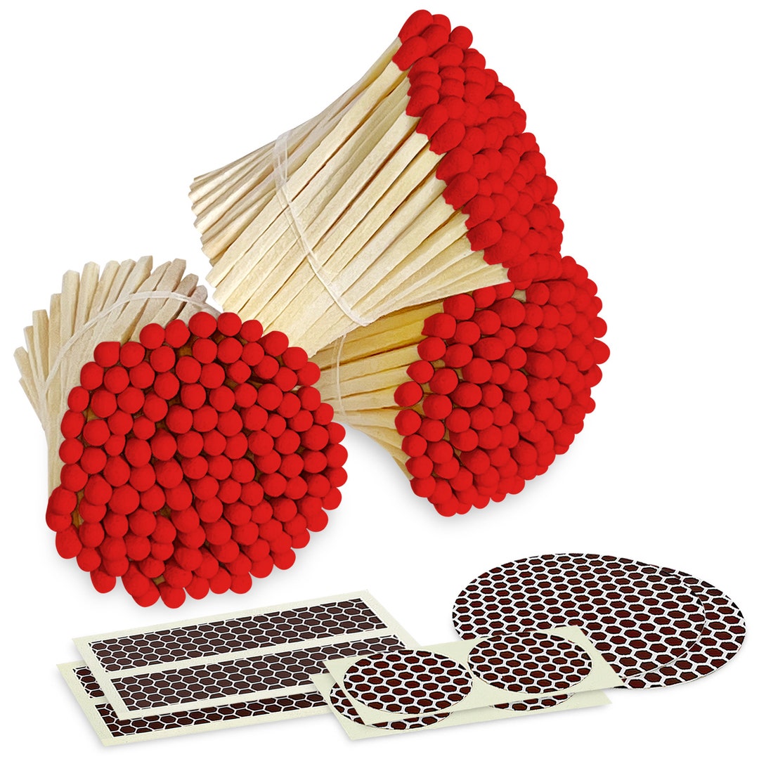 2" Matches - 300 Count of Cherry Red (striking Stickers Included) - Etsy