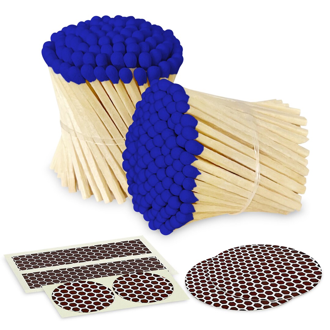 2" Matches - 200 Count of Royal Blue (striking Stickers Included) - Etsy