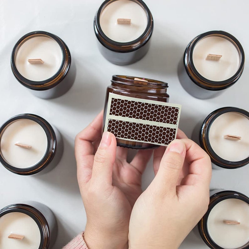 Set of 2"x.5" Brown Stripes Match Striker Stickers Brown Pattern Pre ...