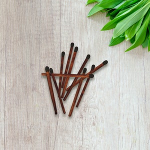 2" Espresso Matches in 3 Glass Bottles W/ Cork Top Striker & 20 Quality ...