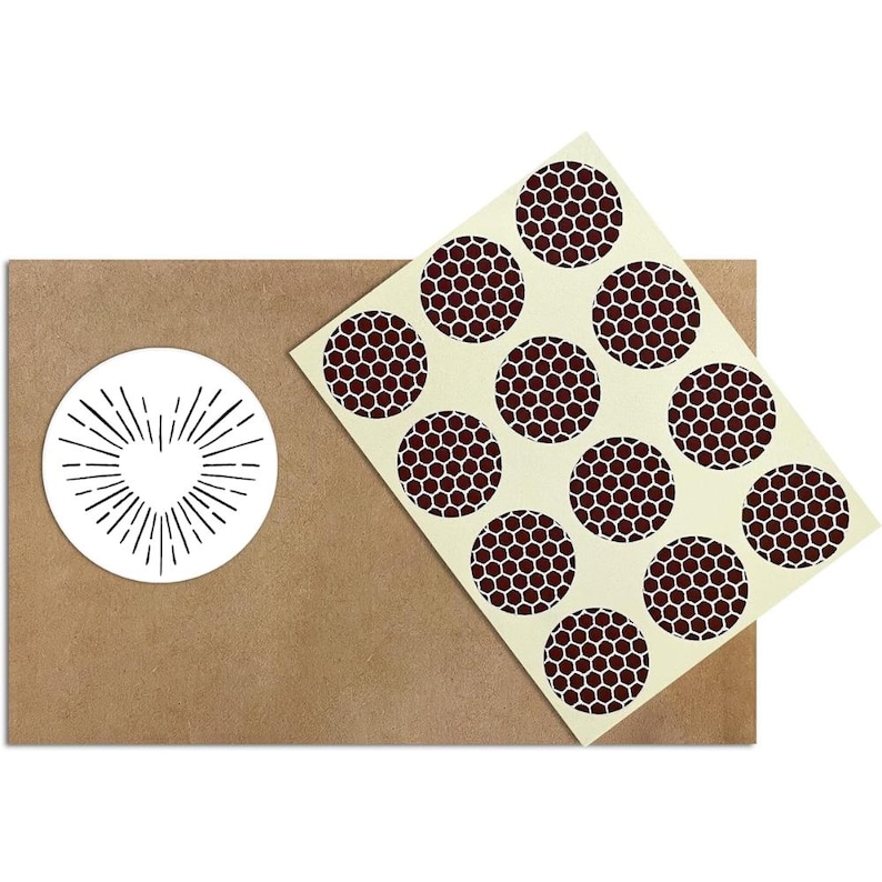 Set of .75” Circle Match Striker Stickers – Bumble Pattern Pre-cut ...