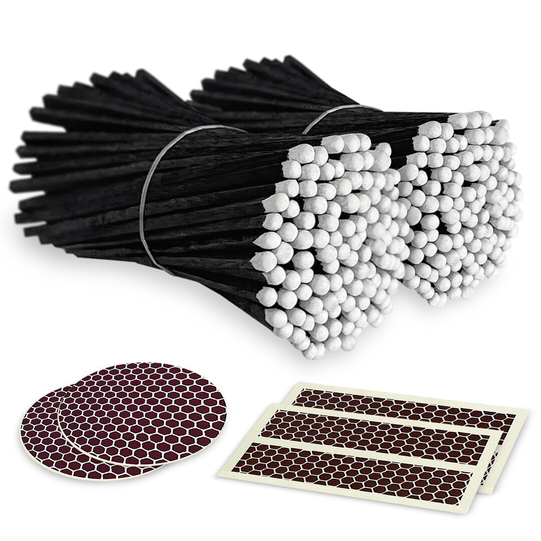 4" Matches - 200 Count of Tuxedo (striking Stickers Included) - Etsy