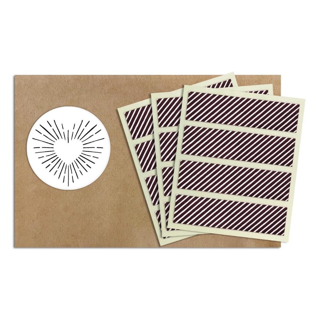 Set of 2"x.5" Brown Stripes Match Striker Stickers Brown Pattern Pre ...