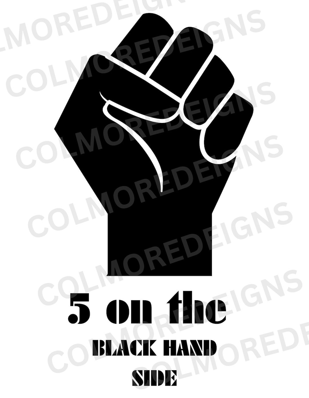 Five on the Black-hand Side Svg - Etsy