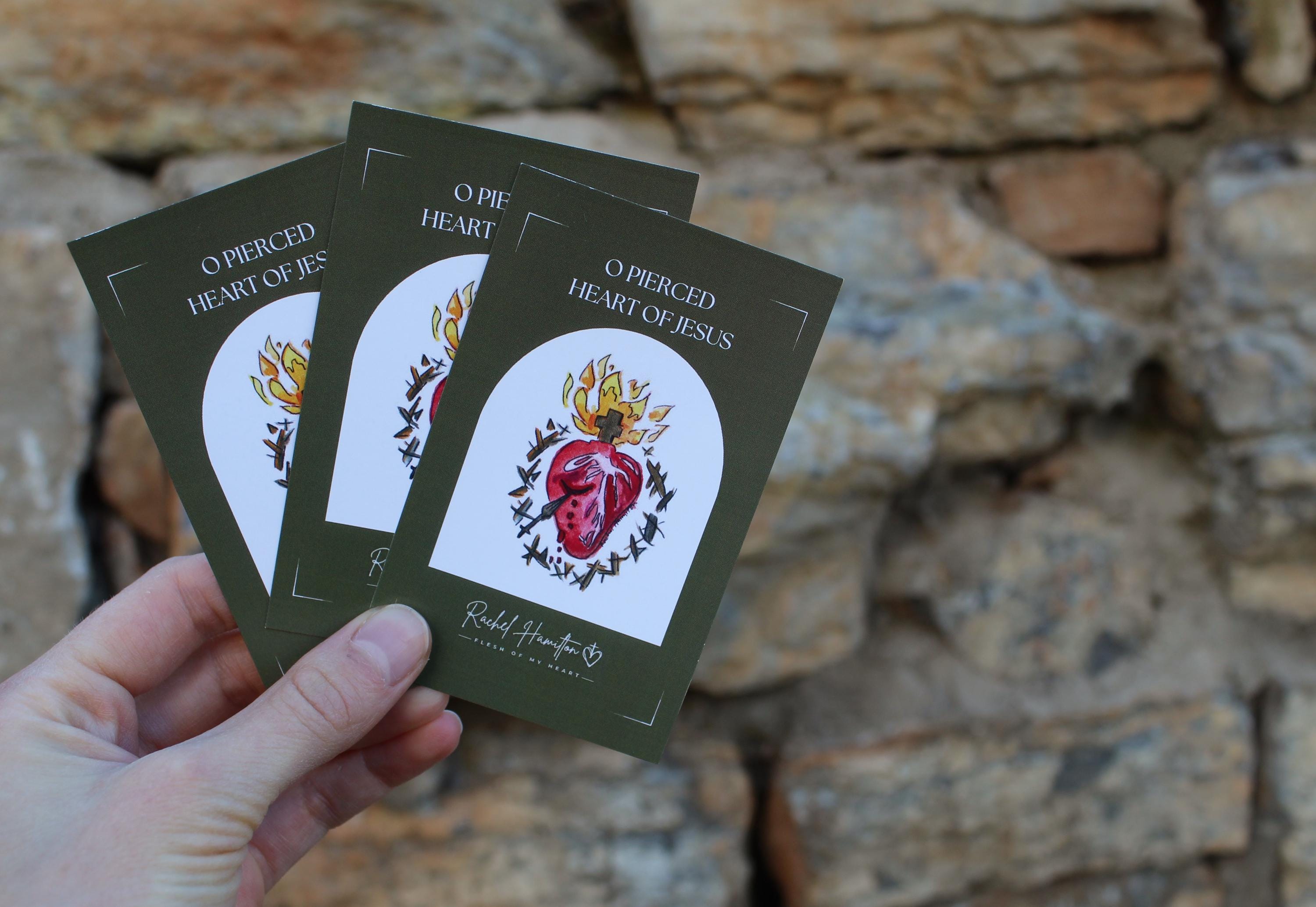 Prayer Cards: Sacred Heart of Jesus | Original Catholic Prayer Card ...