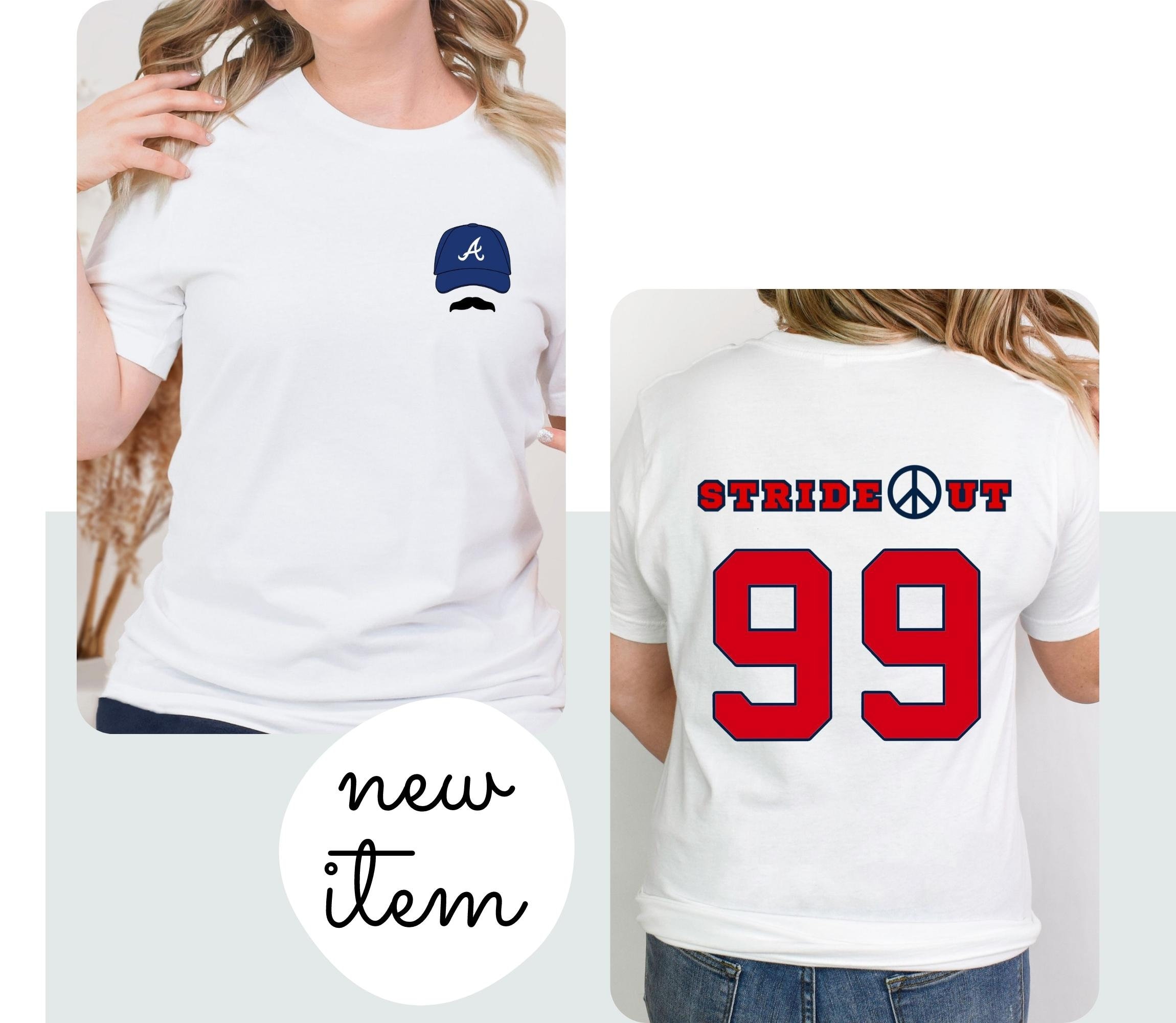 Atlanta Braves Spencer Strider Mustache ATL Tshirt Strikeout Strideout ...