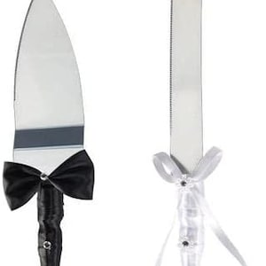 Bride & Groom Cake Knife Server Set for Weddings, Anniversaries - Etsy