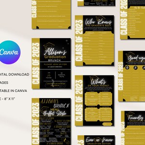 Editable 2023 Graduation Bundle, Printable Graduation Bundle With Games ...