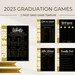 Editable 2023 Graduation Party Games Bundle, 5 Graduation 1 Sided ...